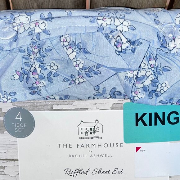 FARMHOUSE Shabby Chic | Bedding | Farmhouse Shabby Chic Ruffled Blue ...
